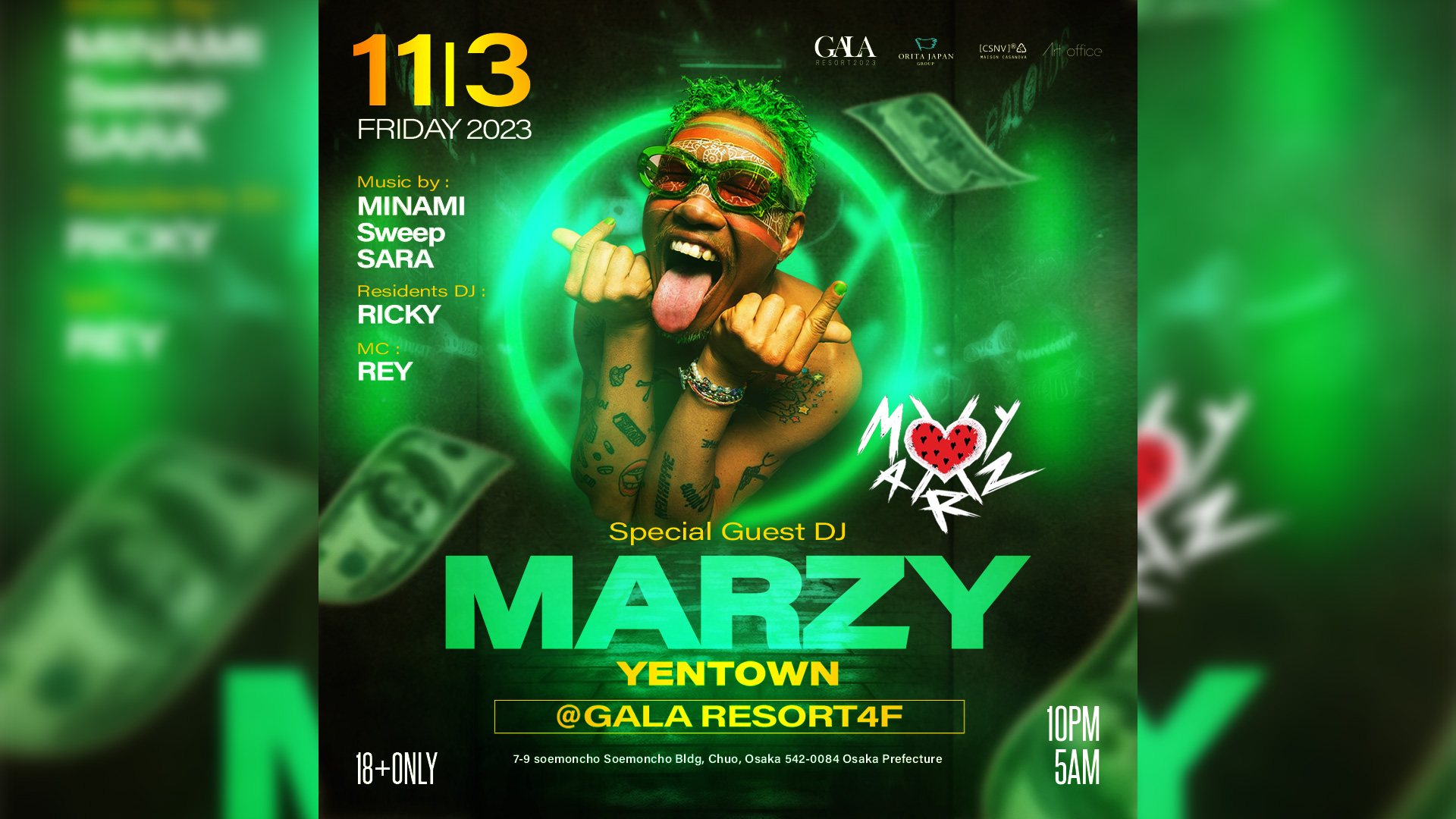 Nightclub GALA RESORT OSAKA ｜ Marzy